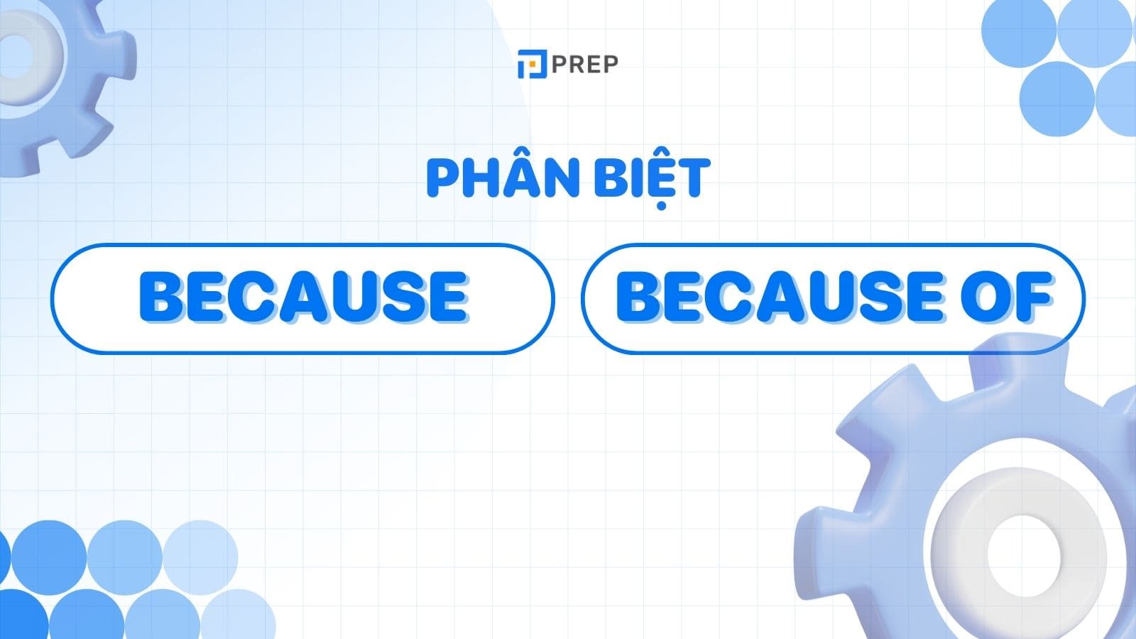 Phân biệt 2 từ/ cụm từ Because và Because of tiếng Anh