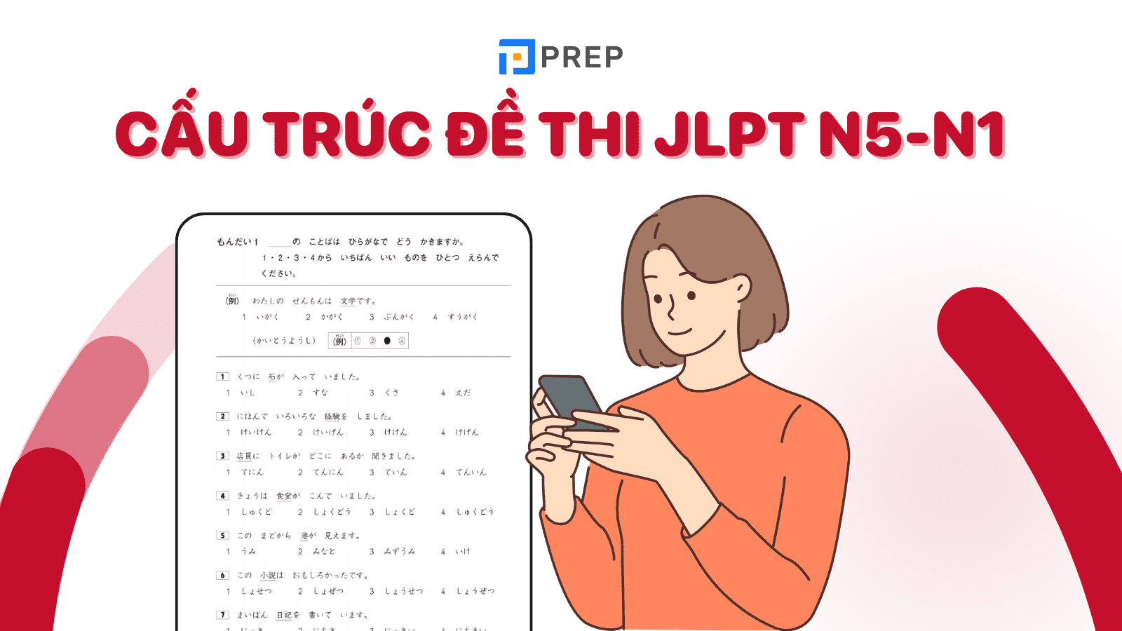 Cấu trúc đề thi JLPT N5 - N1 mới nhất năm 2024