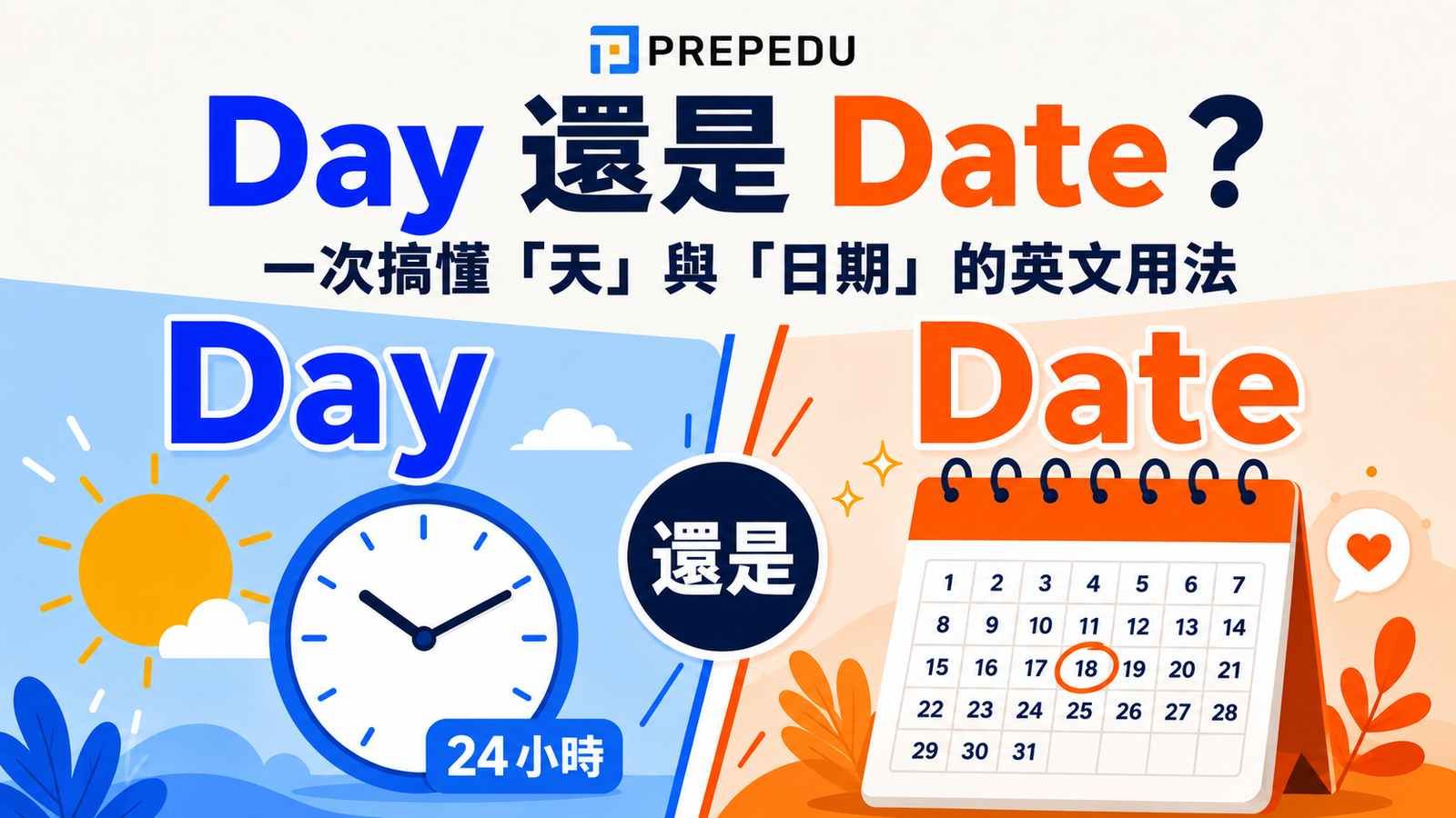 Day 和 Date 怎麼用？一文搞懂英文「天」與「日期」差別