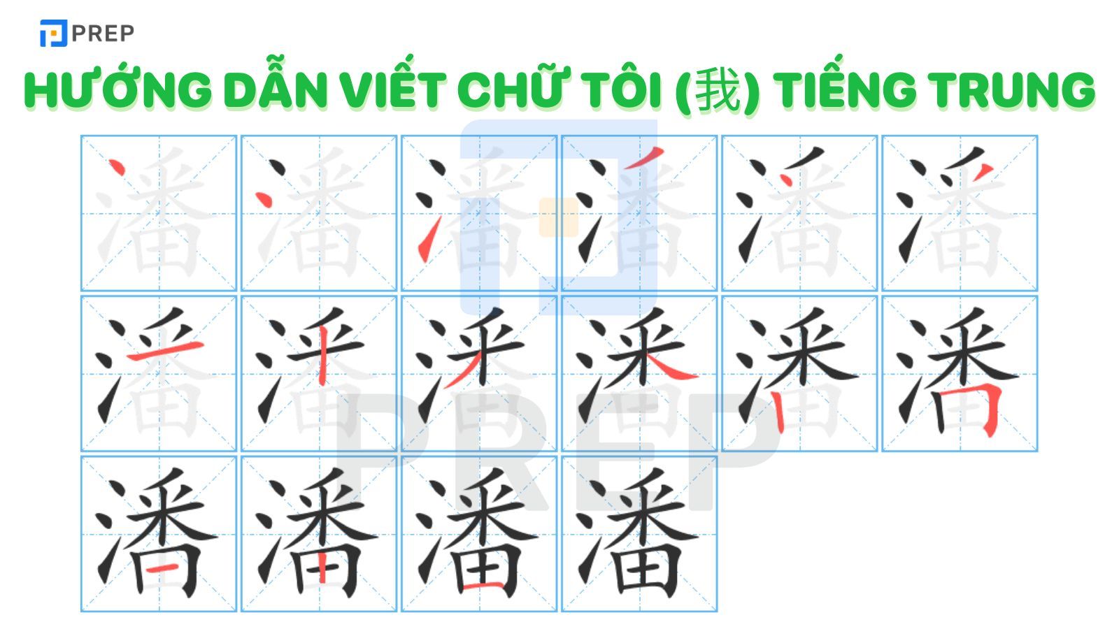 Cách viết chữ Tôi trong tiếng Trung (我): Ý nghĩa, cấu tạo