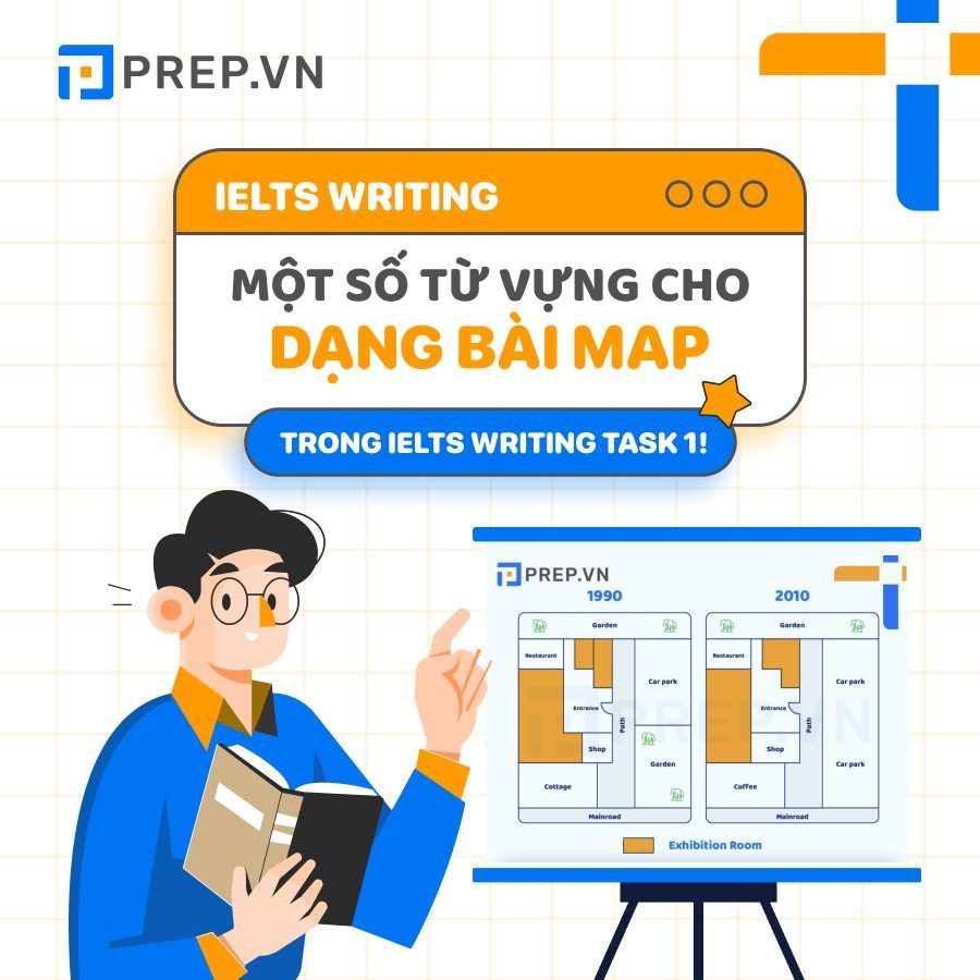 Từ vựng Map Writing Task 1 thông dụng nhất hiện nay!
